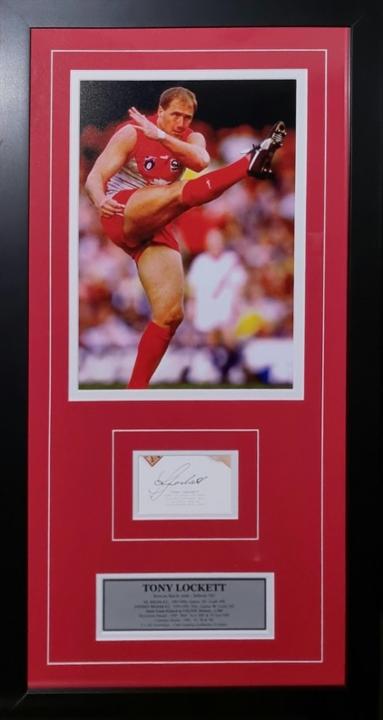 TONY LOCKETT Hand Signed Card with action photo | Powered by Givergy